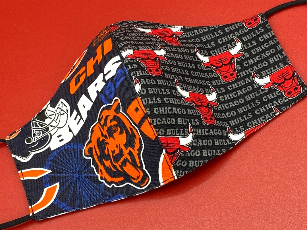 Chicago Bears Face Mask, Chicago Bulls Face Mask, Bears and Bulls ...