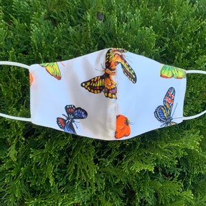 Purple Butterfly Mask, Black Silk Butterfly Face Mask, Gift, White ...
