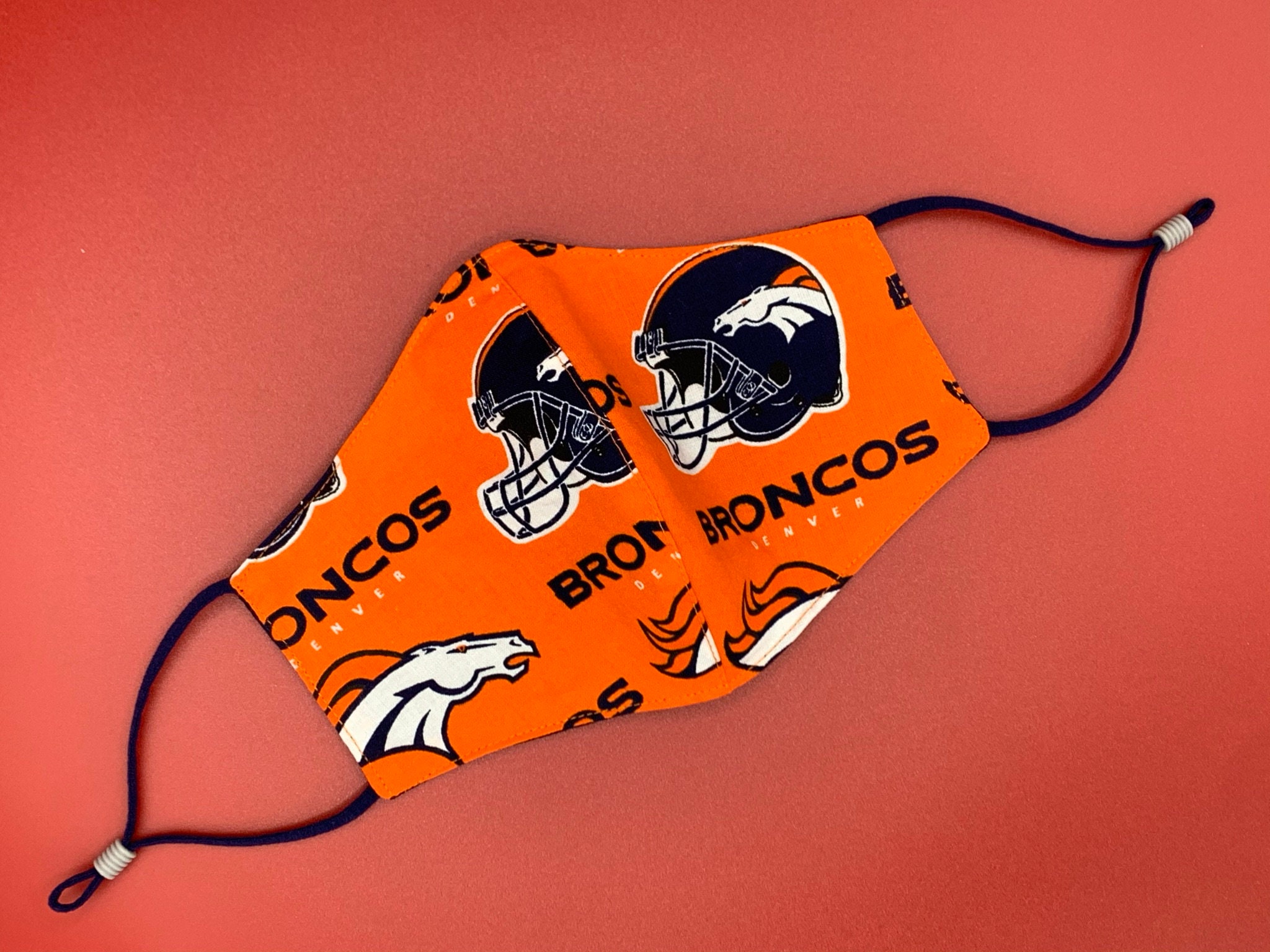 Denver Broncos Face Mask Broncos Mask AFC Facemask | Etsy