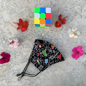 Mathematics Face Mask, STEM Mask, Math Facemask, Formula, Geometry ...