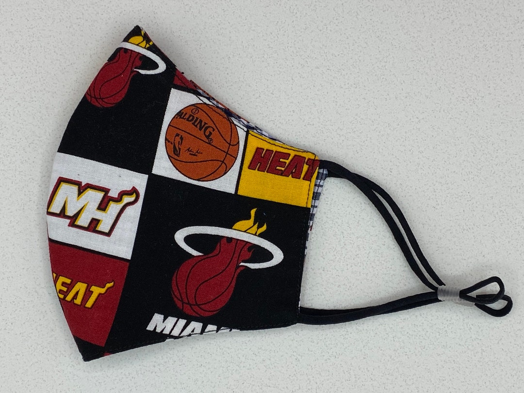 Miami Heat Mask, Heat Mask, Miami Heat Face Mask, Adjustable, NBA Face ...