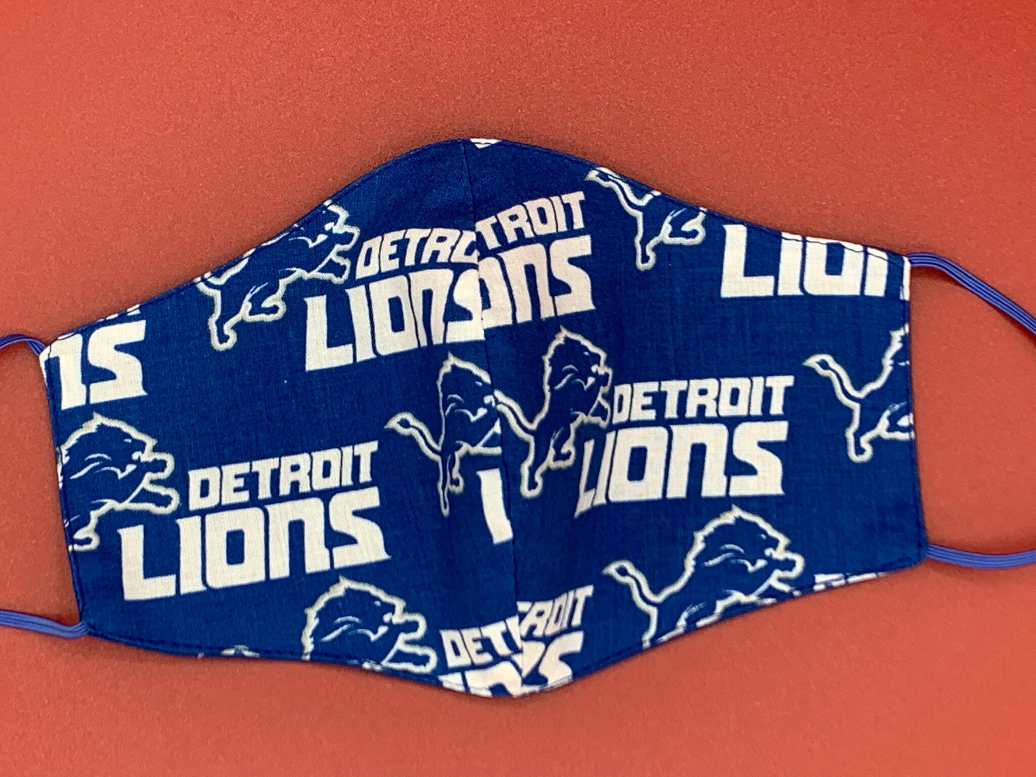 Detroit Lions Face Mask Lions Facemask Made in America | Etsy