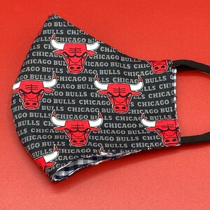 Chicago Bulls Face Mask, Bulls Mask, IL Chicago Bulls Mask, Adjustable ...