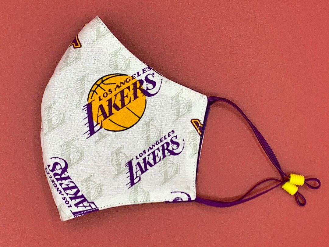 Lakers Face Mask, LA Lakers Mask, Los Angeles Lakers Mask, Adjustable ...