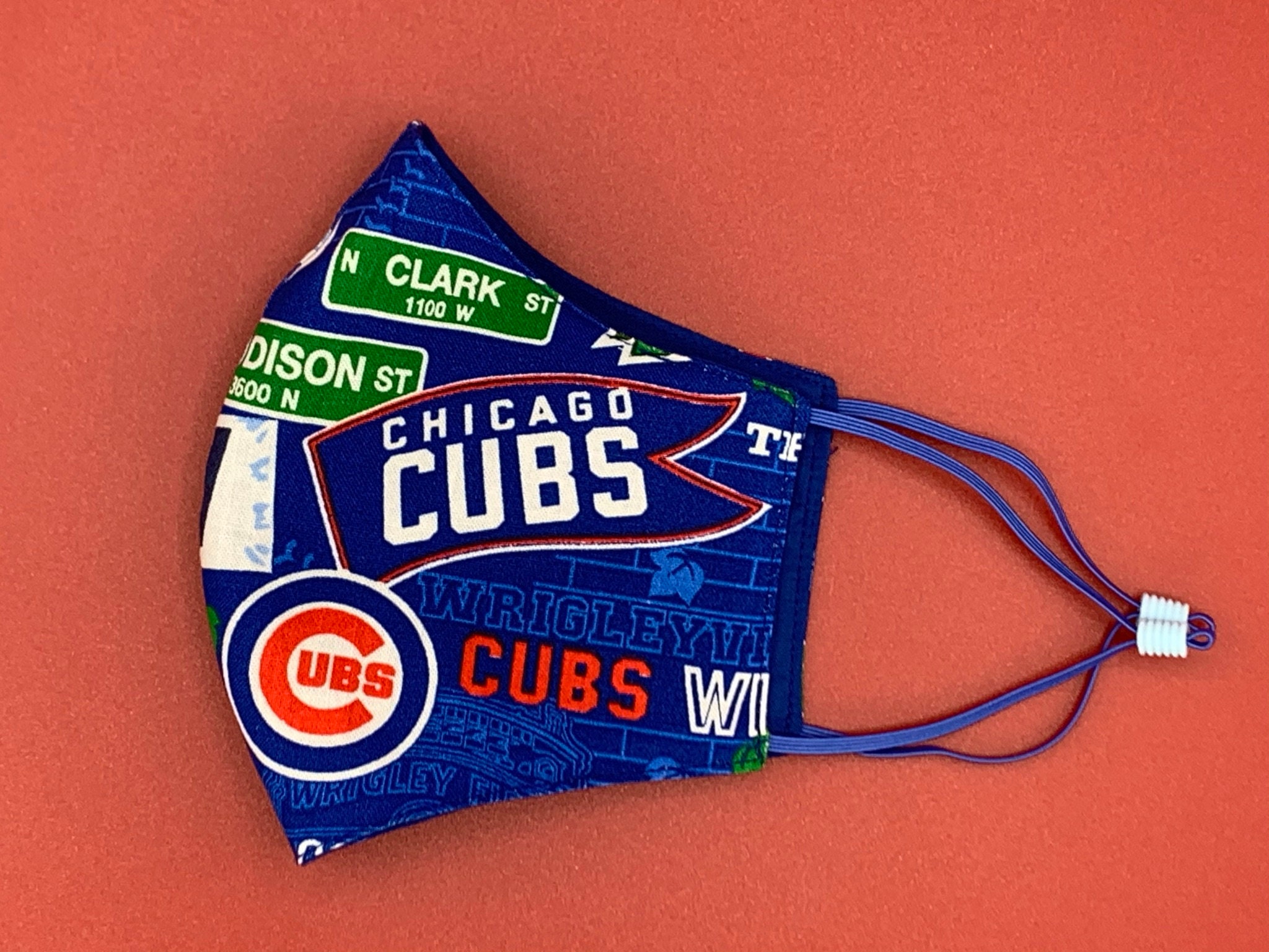 Cubs Face Mask, Chicago Cubs Face Mask, Cubs Facemask, Adjustable, MLB ...