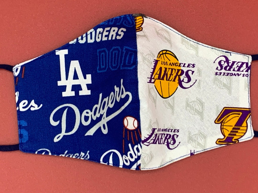 Dodgers and Lakers Face Mask, LA Dodgers Mask, LA Lakers Mask, Los ...