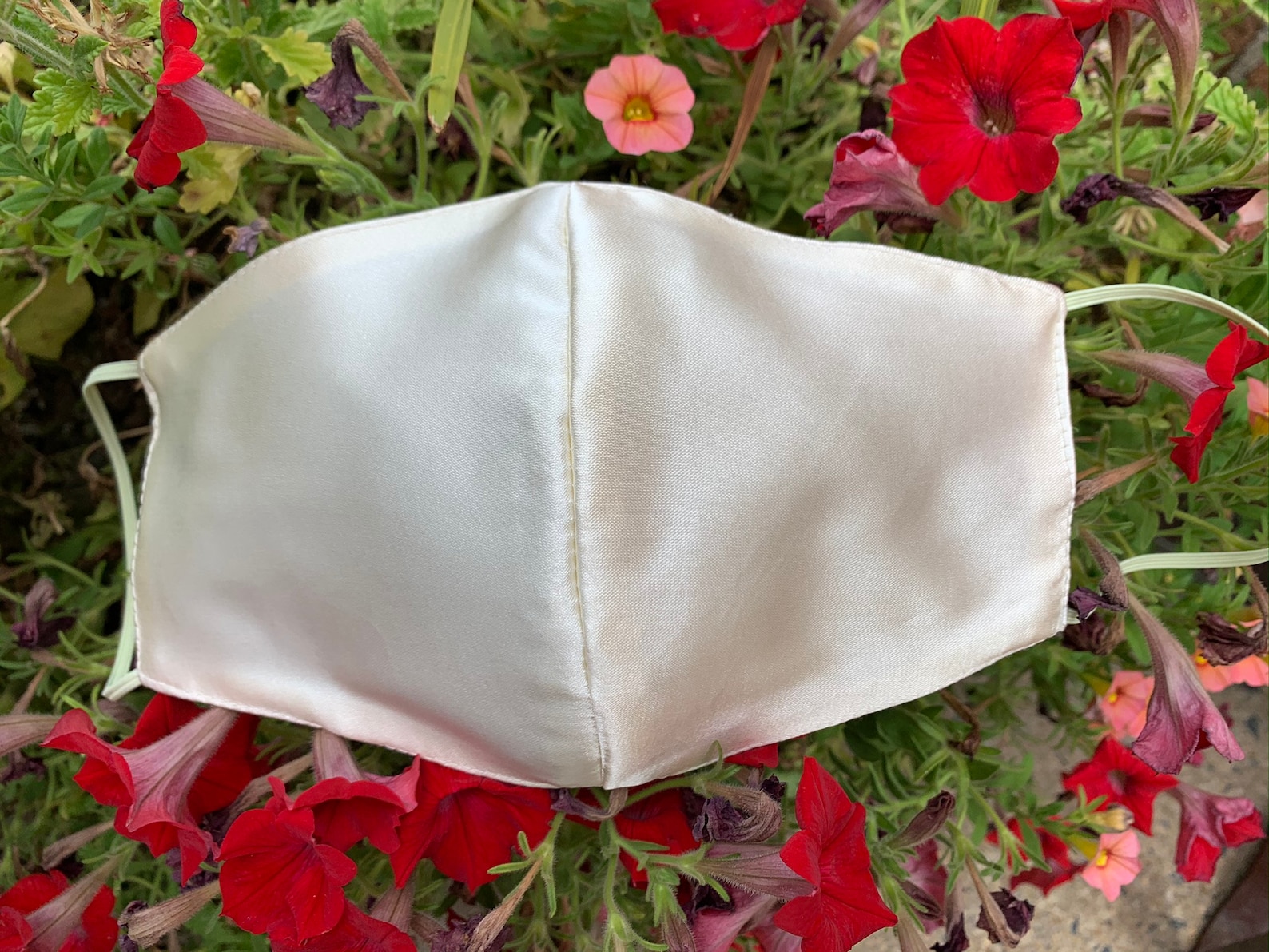 Ivory Satin Mask White Satin Mask Bridal Face Mask Wedding - Etsy