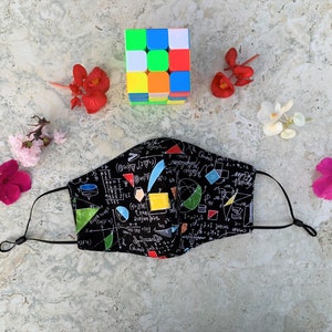 Mathematics Face Mask, STEM Mask, Math Facemask, Formula, Geometry ...