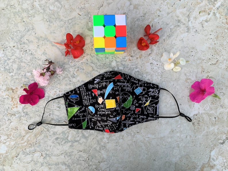 Mathematics Face Mask, STEM Mask, Math Facemask, Formula, Geometry ...