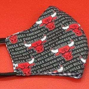 Chicago Bulls Face Mask, Bulls Mask, IL Chicago Bulls Mask, Adjustable ...