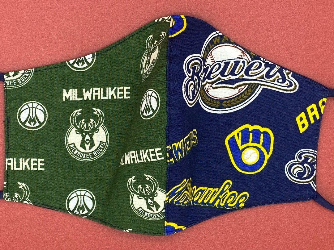 Milwaukee Bucks and Milwaukee Brewers Face Mask, Bucks Mask, Brewers ...