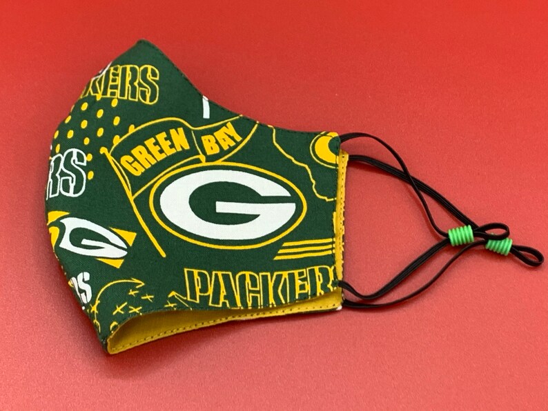 Green Bay Packers Face Mask Packers Facemask Adjustable - Etsy