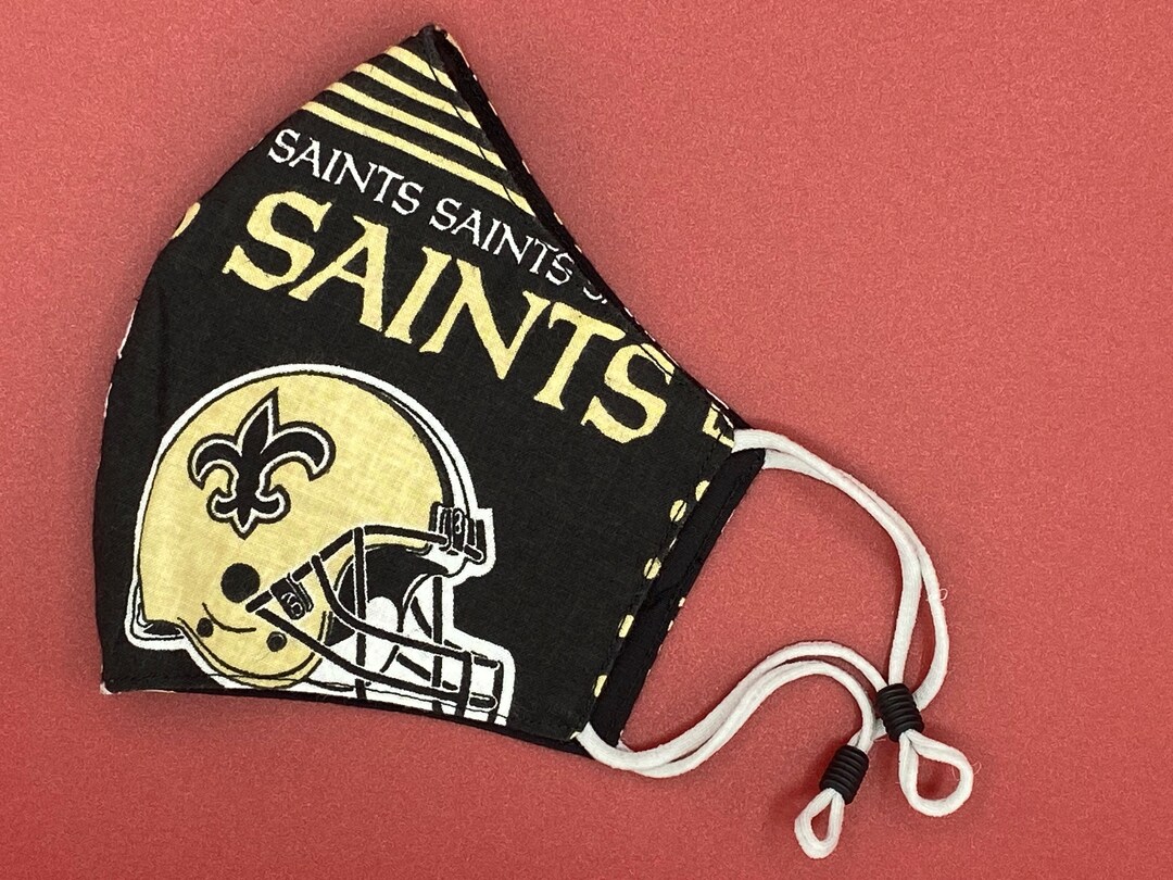 New Orleans Saints Face Mask, Saints Mask, Adjustable Facemask, NFL ...