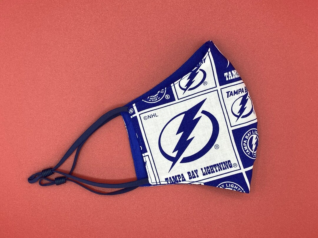 Tampa Bay Lightning Face Mask, TB Lightning Face Mask, Lightning Mask ...