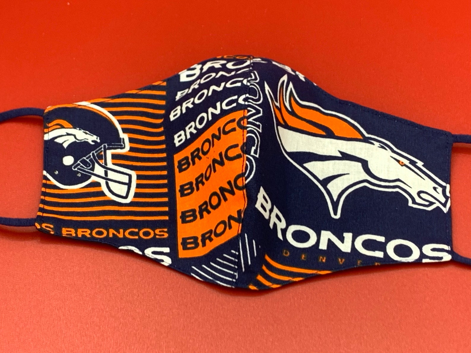 Denver Broncos Face Mask Broncos Mask AFC Facemask - Etsy España