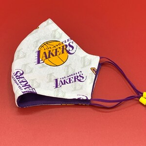 Lakers Face Mask, LA Lakers Mask, Los Angeles Lakers Mask, Adjustable ...