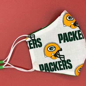 Green Bay Packers Face Mask, Packers Facemask, Adjustable Facemask, NFL ...