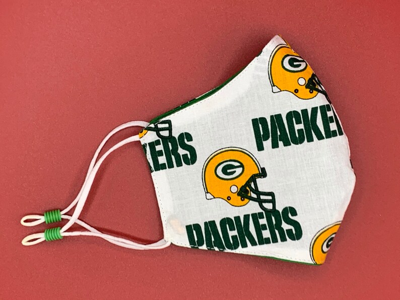 Green Bay Packers Face Mask Packers Facemask Adjustable - Etsy