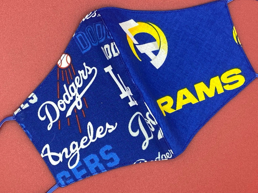 Dodgers and Rams Face Mask, LA Dodgers Mask, LA Rams Mask, Los Angeles ...