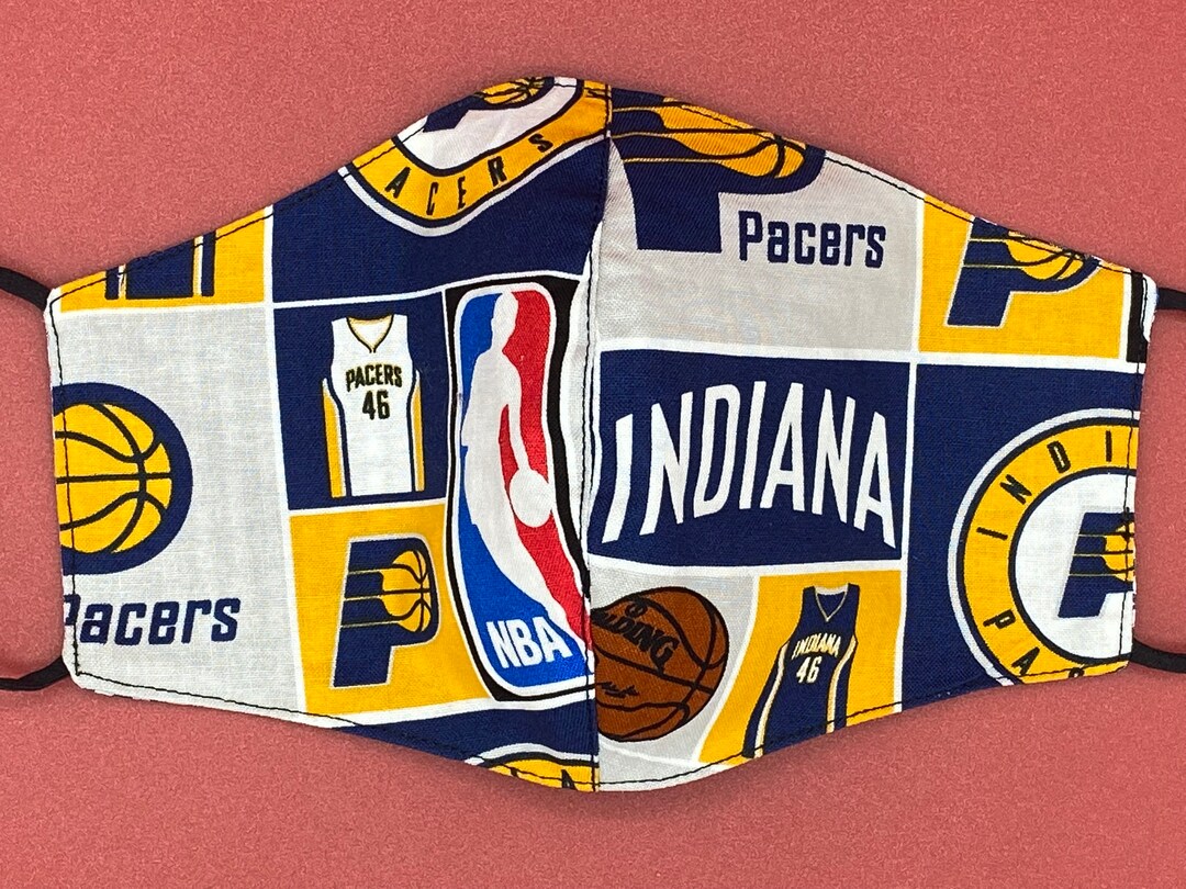 Indiana Pacers Mask, Pacers Mask, IN Pacers Face Mask, Adjustable Face ...