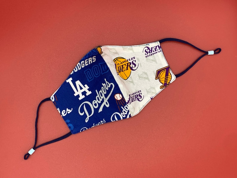 Dodgers and Lakers Face Mask LA Dodgers Mask LA Lakers Mask | Etsy