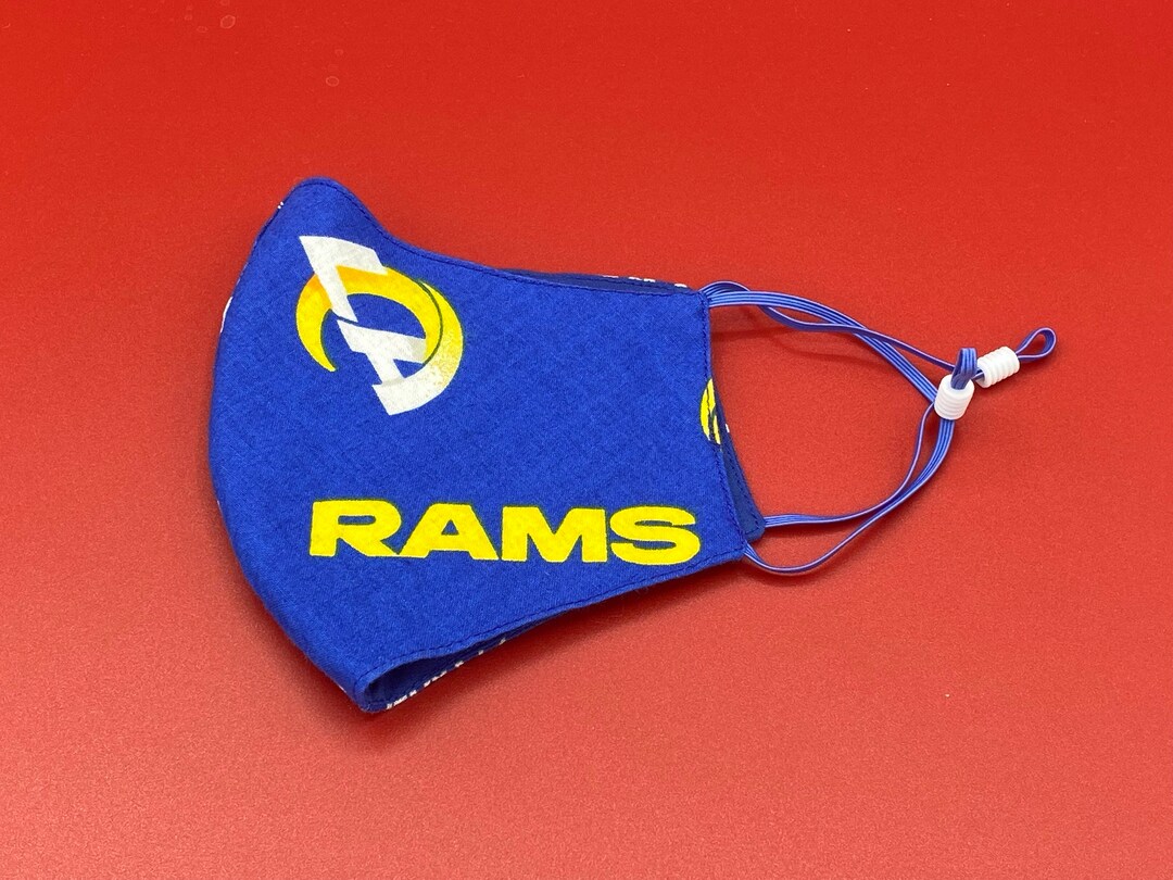 Los Angeles Rams Face Mask, LA Rams Facemask, Rectangular Facemask, NFL ...