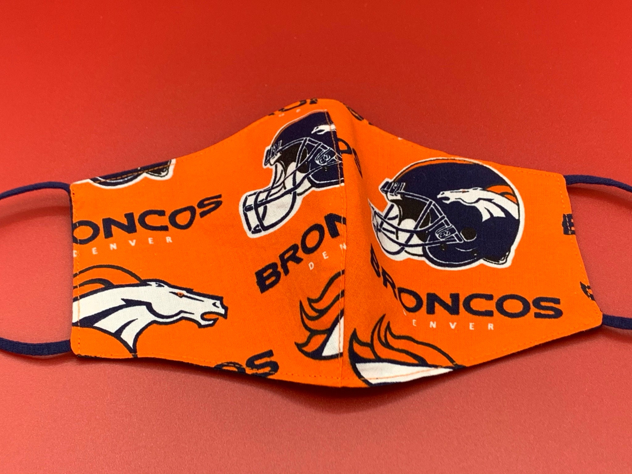 Denver Broncos Face Mask Broncos Mask AFC Facemask | Etsy