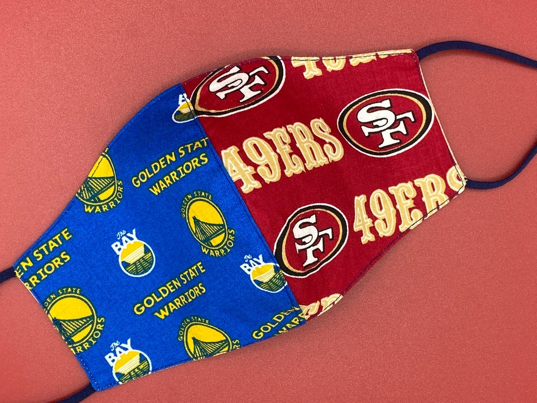 San Francisco 49ers Face Mask, SF Warriors Face Mask, 49ers and ...