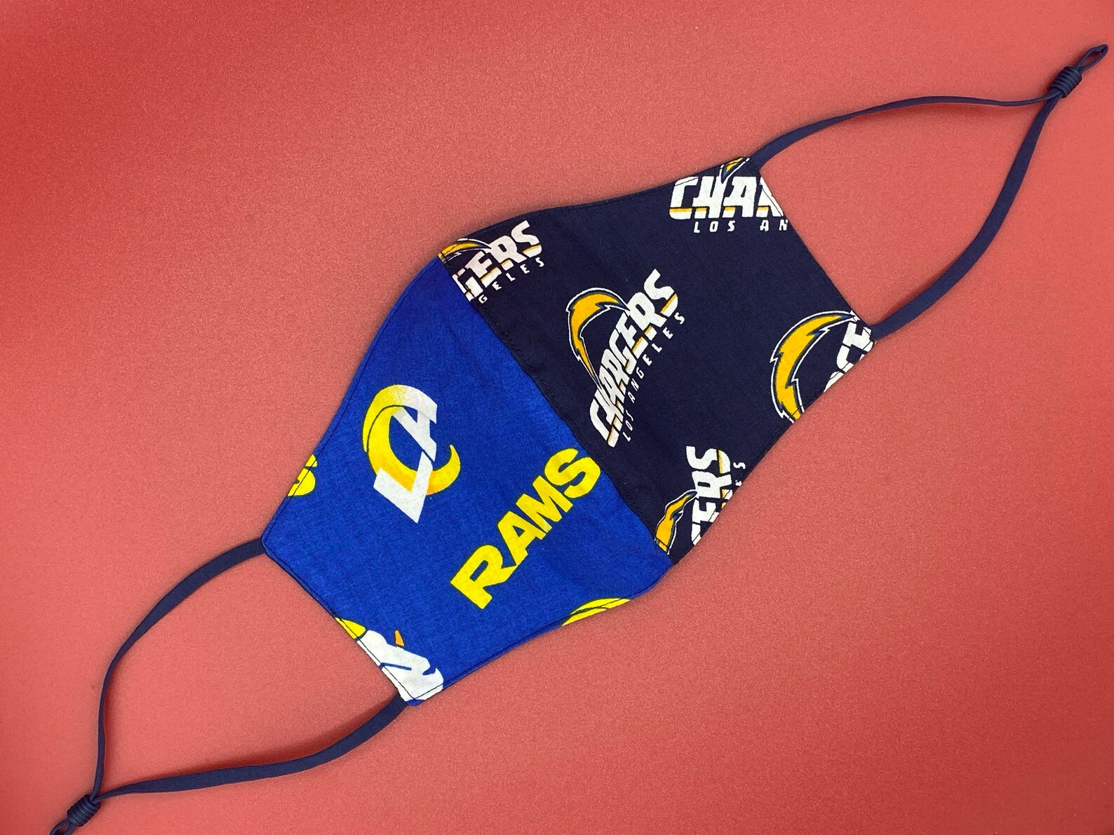 Chargers and Rams Face Mask, LA Chargers Mask, LA Rams Mask, Los ...