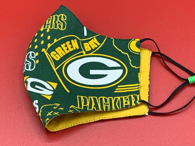 Green Bay Packers Face Mask Packers Facemask Adjustable - Etsy