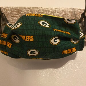 Green Bay Packer NFL Football Reusable Face Mask Washable - Etsy