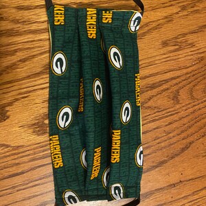 Green Bay Packer NFL Football Reusable Face Mask Washable - Etsy