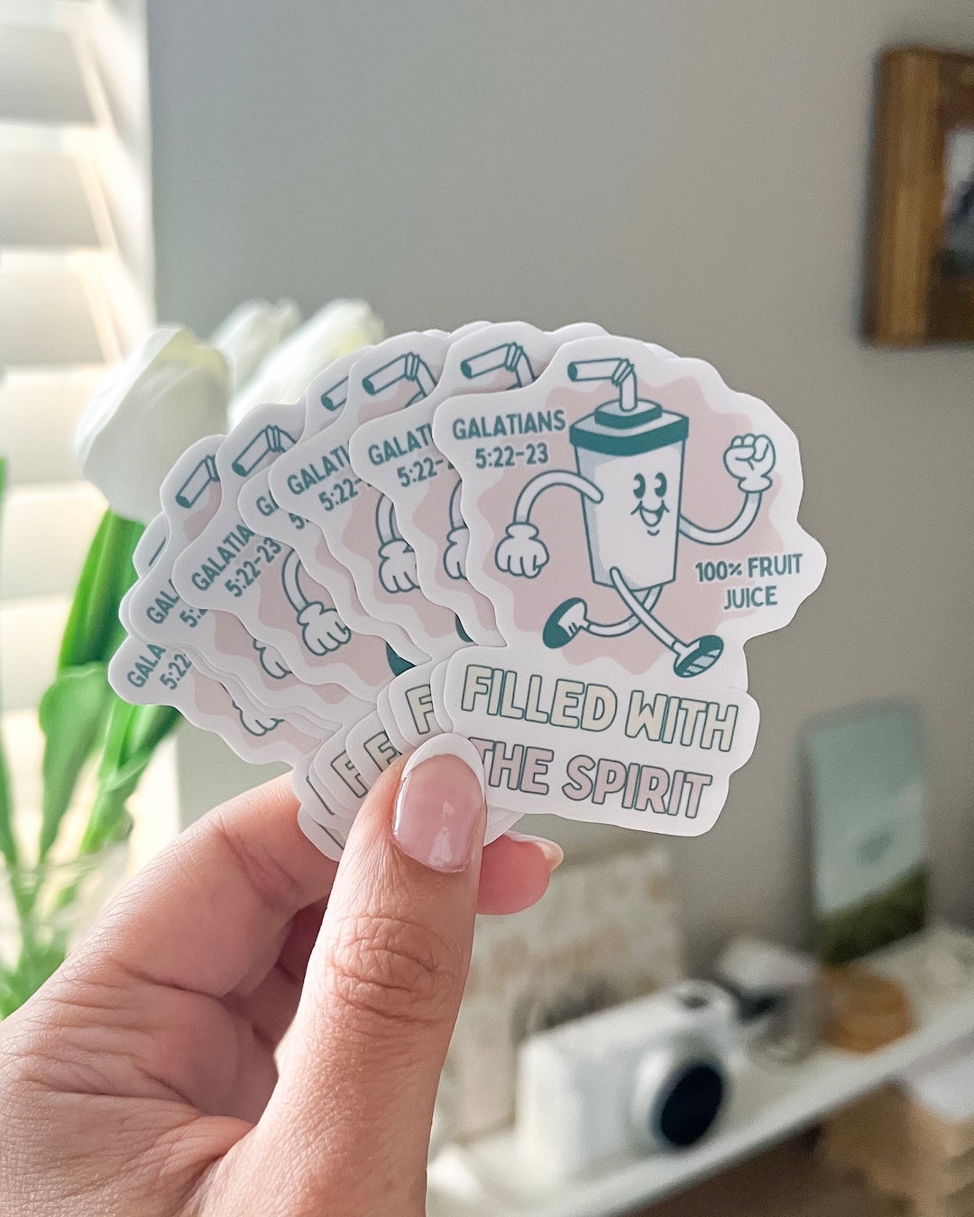 Filled With the Spirit Sticker | Christian Sticker | Bible Verse ...