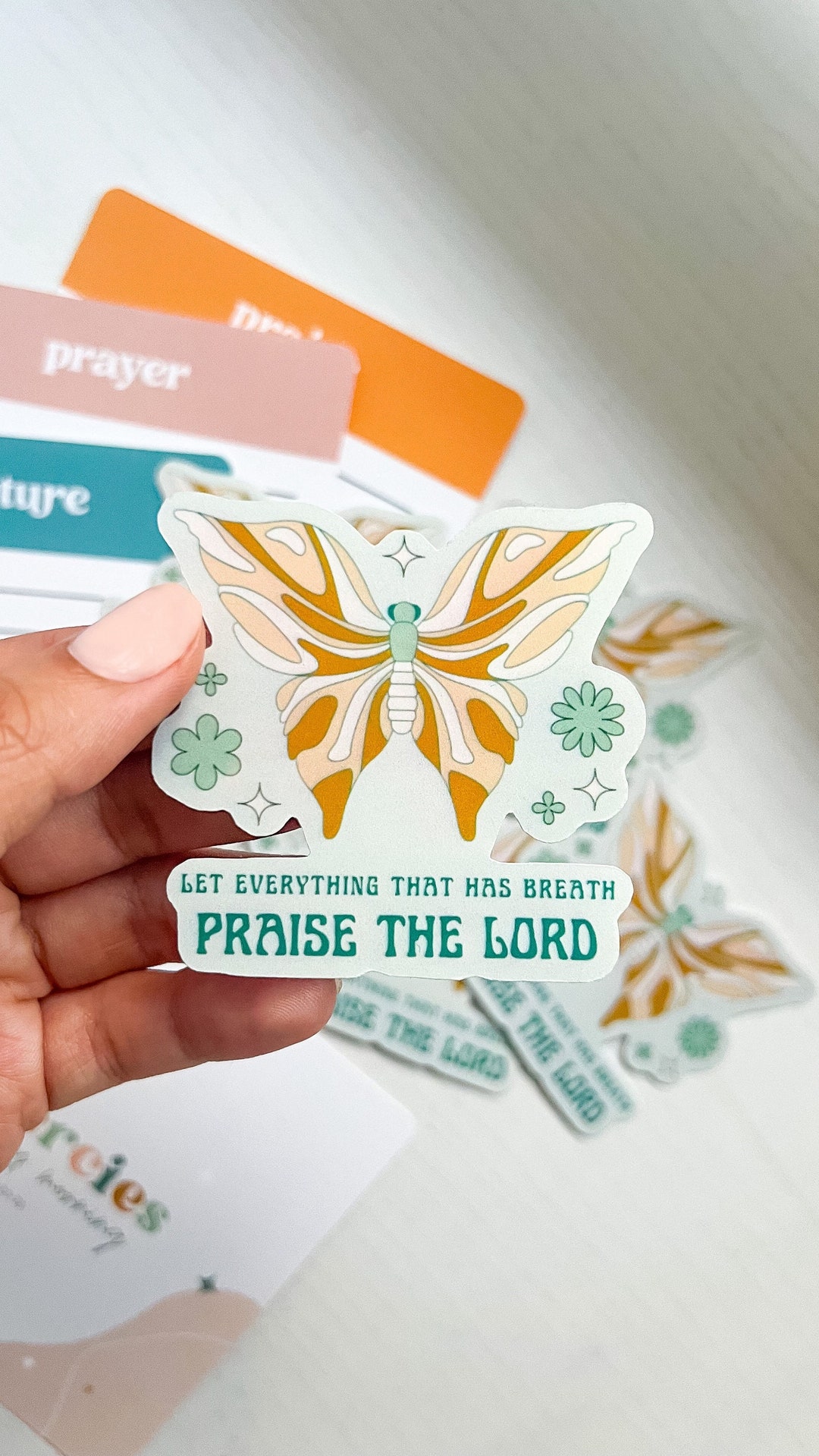 Praise the Lord Sticker Christian Sticker Butterfly Sticker - Etsy