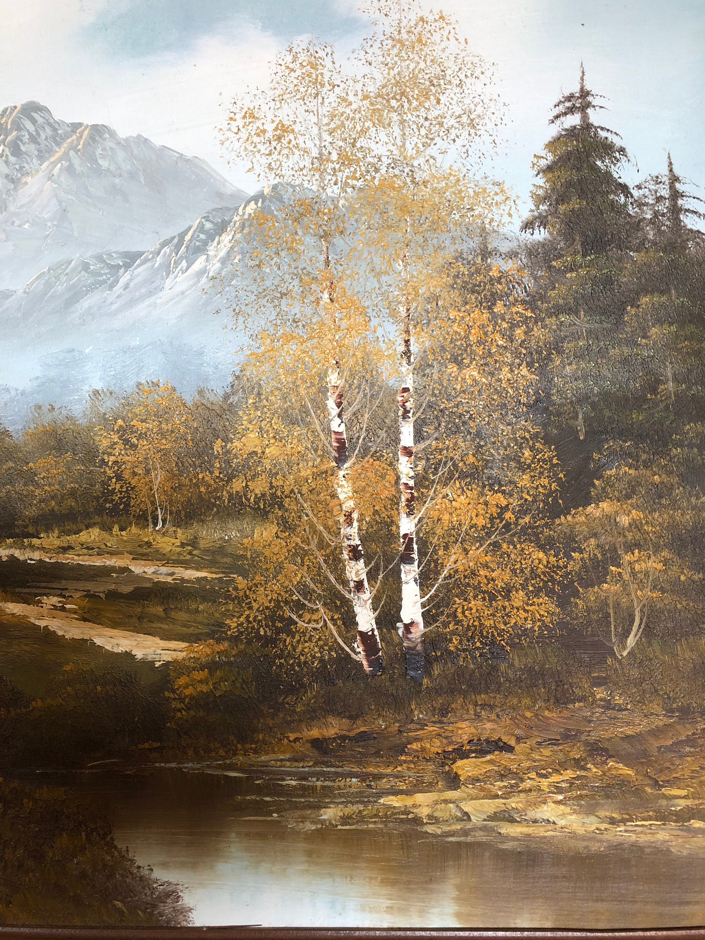 Rare Vintage Beautiful Fall Mountain Landscape Listed Artist Almon - Etsy