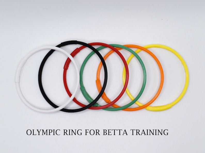 Olympic Ring for Betta Fish Trainning. 3D Printed Betta Excercise Loop ...