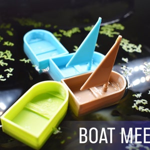 2 Mini Floating Sailboats for DIY Aquarium Project. Nano Floaters Décor ...