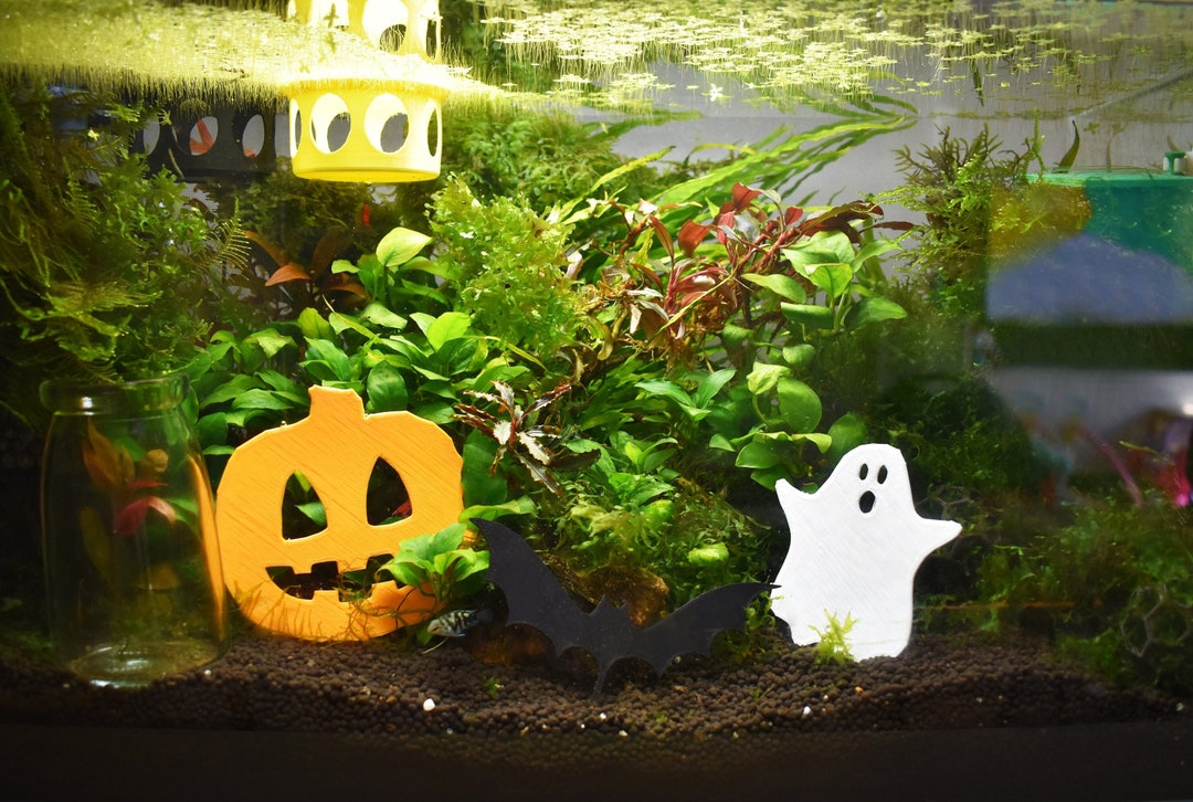 3D Printed Halloween Decoration for Aquarium. Fun Halloween Ornaments ...