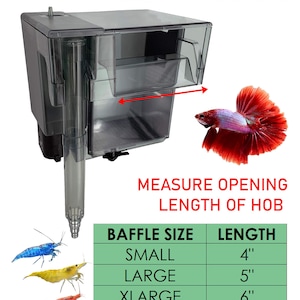 Aquarium Filter Baffle for ALL HOB Filter Systems. Universal Calm ...