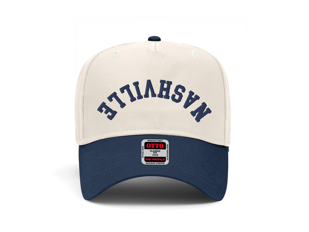 Upside Down Hat Custom Two Tone Embroidered Hat Upside Down City Hat ...