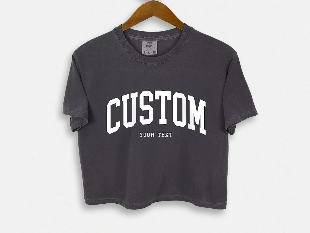 Custom Name Crop Top Custom Shirt for City State College Custom Crop ...