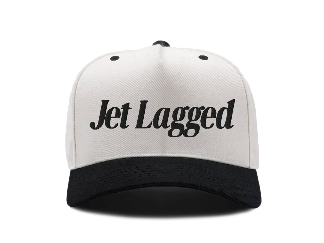 Jet Lagged Two Tone Hat Embroidered Trucker for Vacation Hat for ...