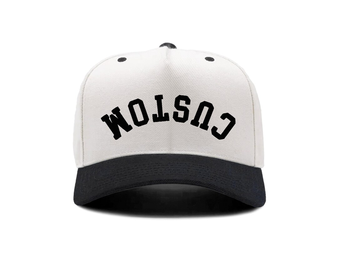 Upside Down Embroidered Hat Custom Two Tone Embroidered Hat Upside Down ...