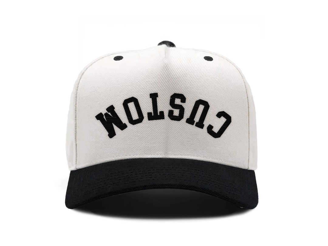 Upside Down Embroidered Hat Custom Two Tone Embroidered Hat Upside Down ...