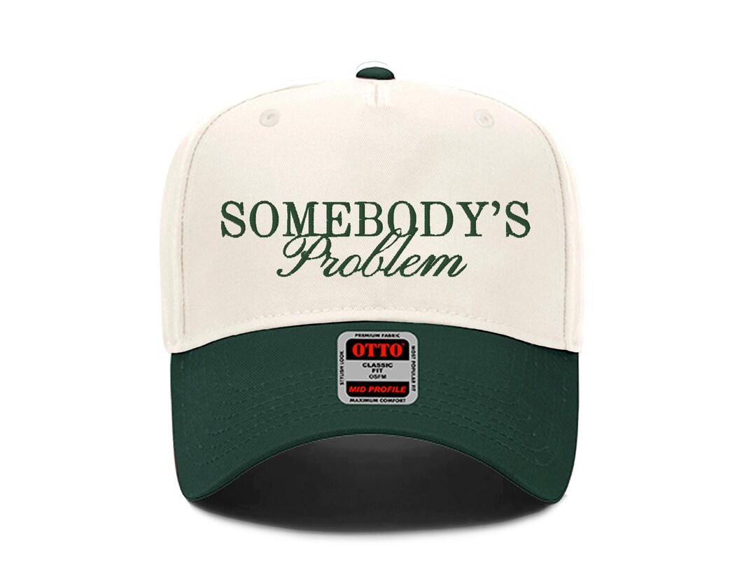 Somebody's Problem Hat Two Tone Hat Green Cowgirl Hat Western ...