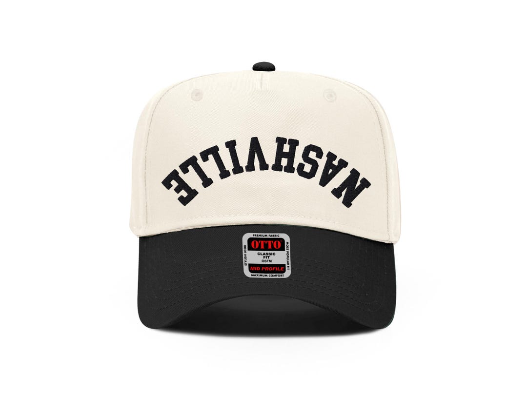 Upside Down Hat Custom Two Tone Embroidered Hat Upside Down City Hat ...