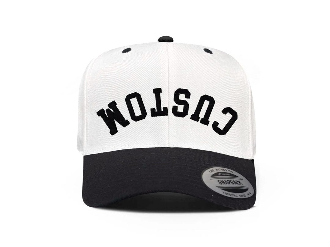 Upside Down Embroidered Hat Custom Two Tone Embroidered Hat Upside Down ...