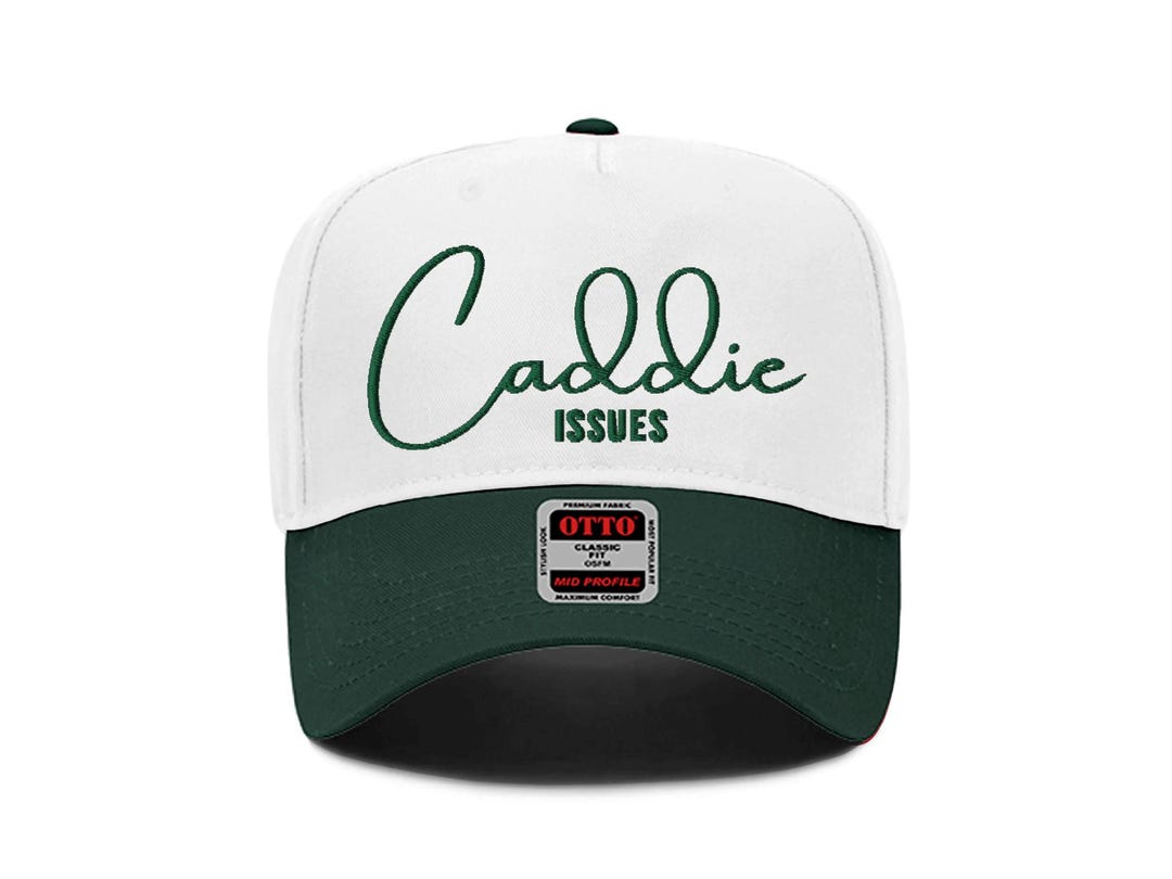 Caddie Issues Golf Hat: Two-tone Green Snapback, Golf Hat, Golf Lover ...
