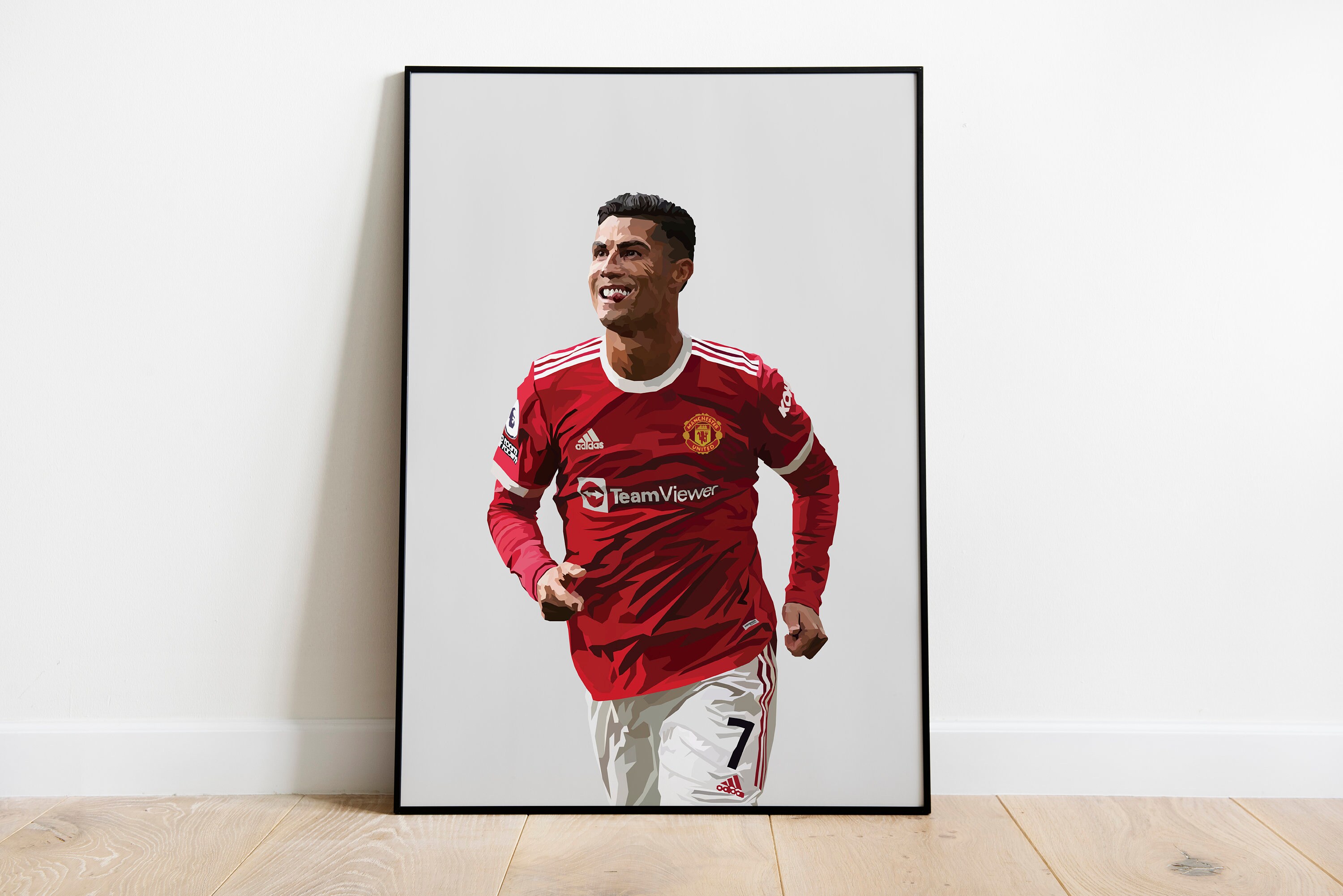 Cristiano Ronaldo Print, Football Wall Art, Football Print, INSTANT ...