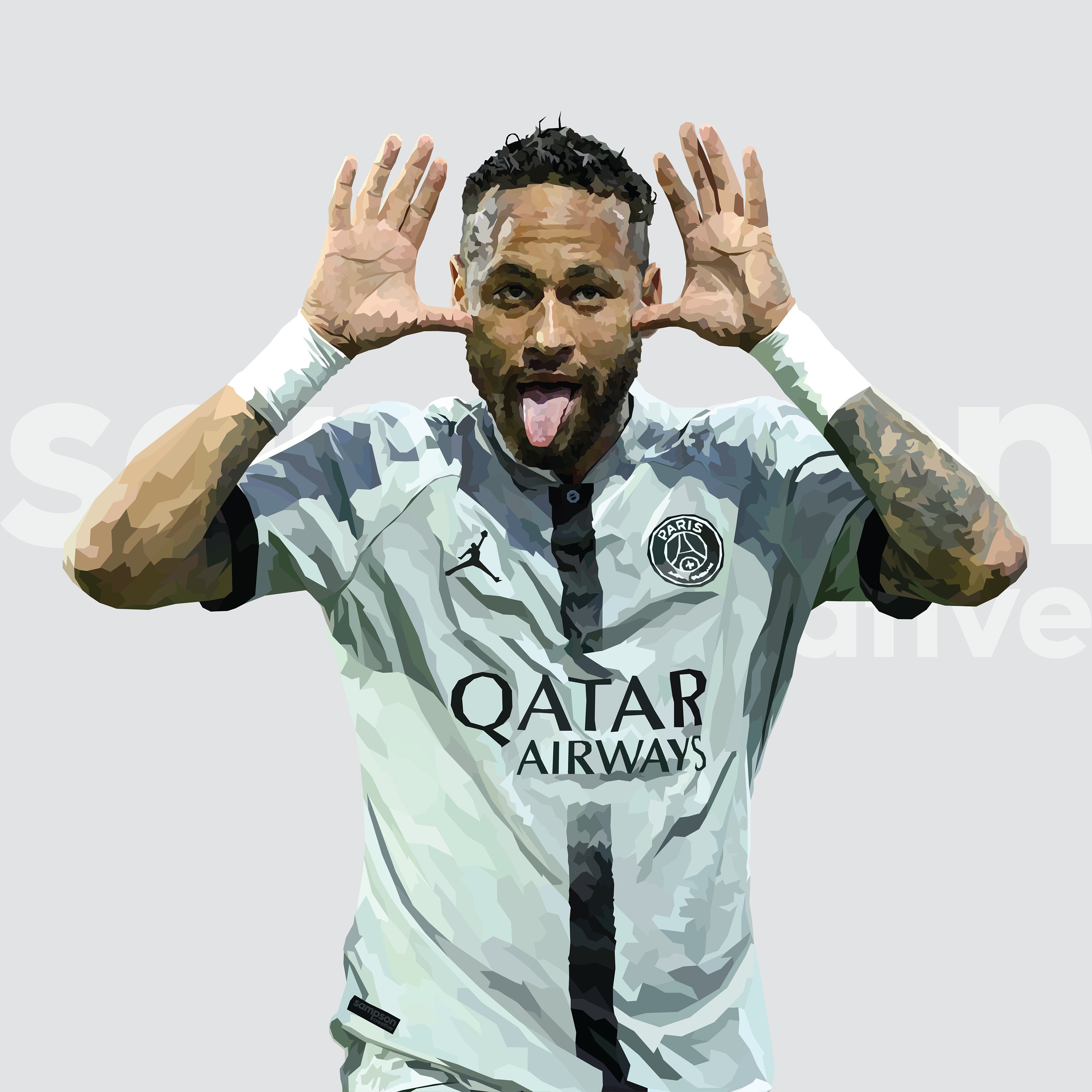 Neymar Jr Print, Football Wall Art, Football Print, INSTANT DOWNLOAD - Etsy
